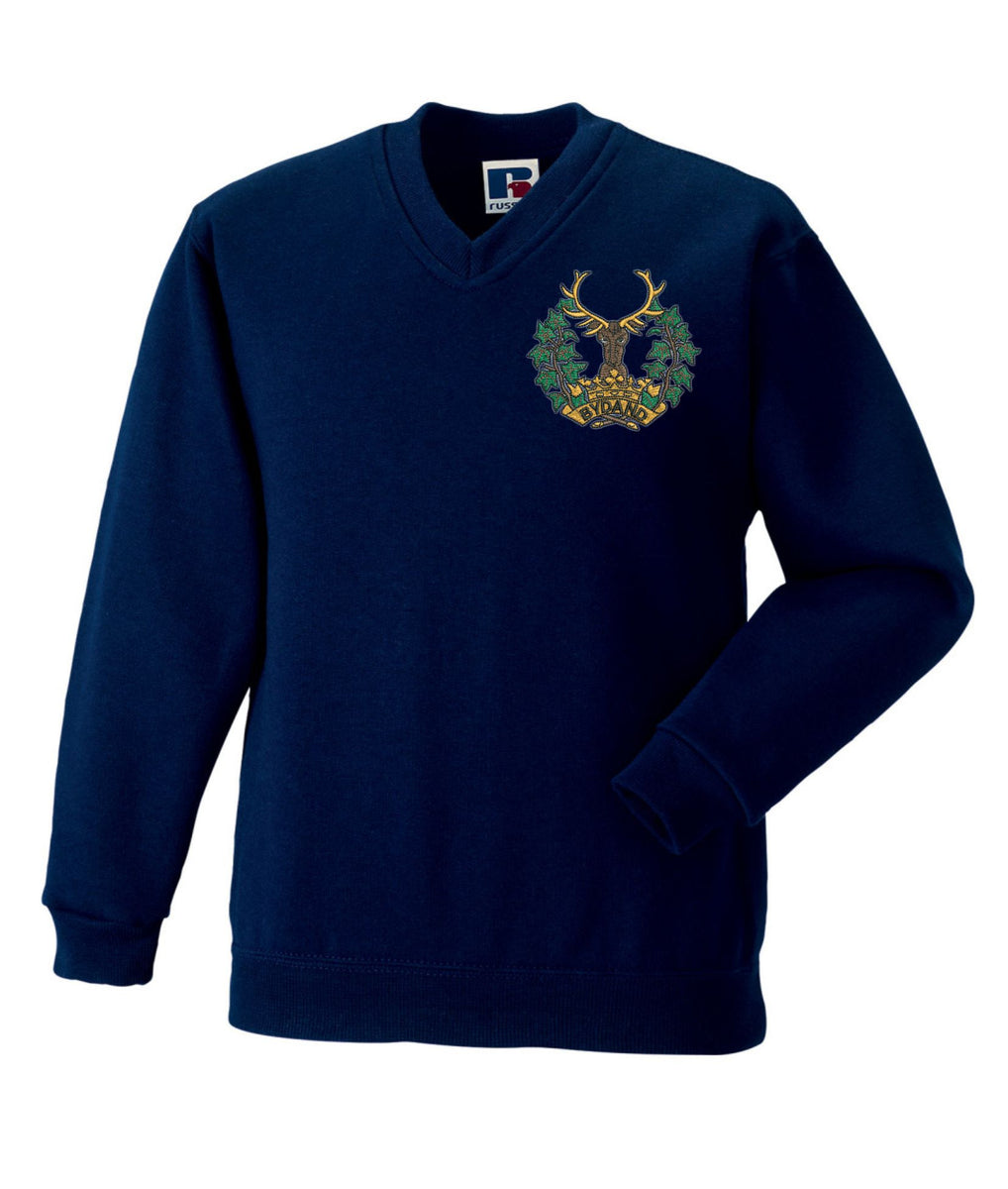 Gordon Highlanders V Neck Sweatshirt – Military Bullion Badges